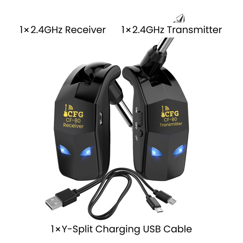 CF-80 2.4GHz Guitar/Bass Wireless System Transmitter Receiver – CFG ...