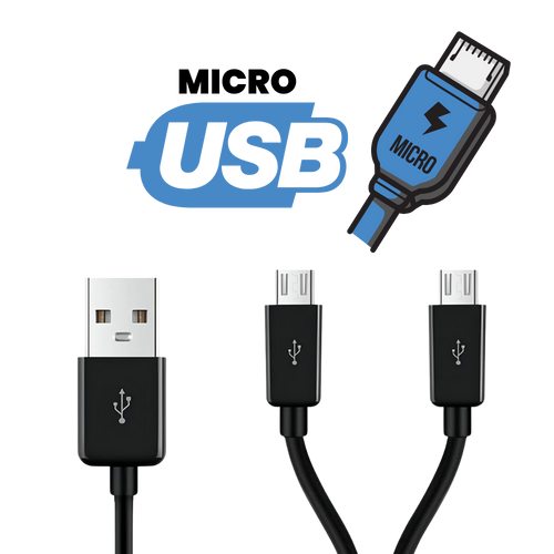 Dual Micro USB Y-Split Charging Cable For the CF-80 & SonikSphere Wire ...
