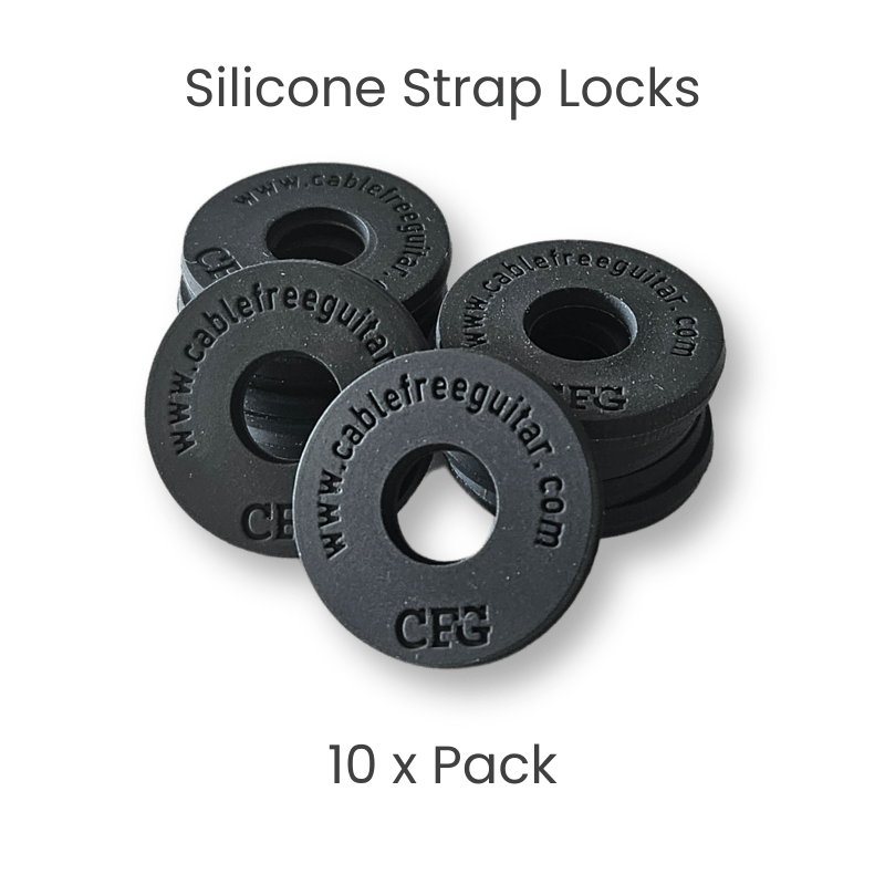 Silicone Guitar Strap Locks (10-Pack) Durable Washer-Style Design ...