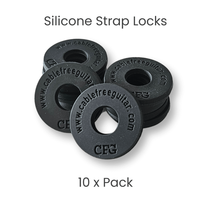 Silicone Guitar Strap Locks (10-Pack) Durable Washer-Style Design ...