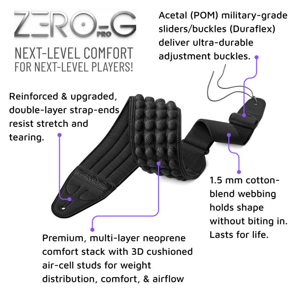 ZERO-G Pro Guitar & Bass Strap | Zero-Gravity Weight Relief – CFG ...
